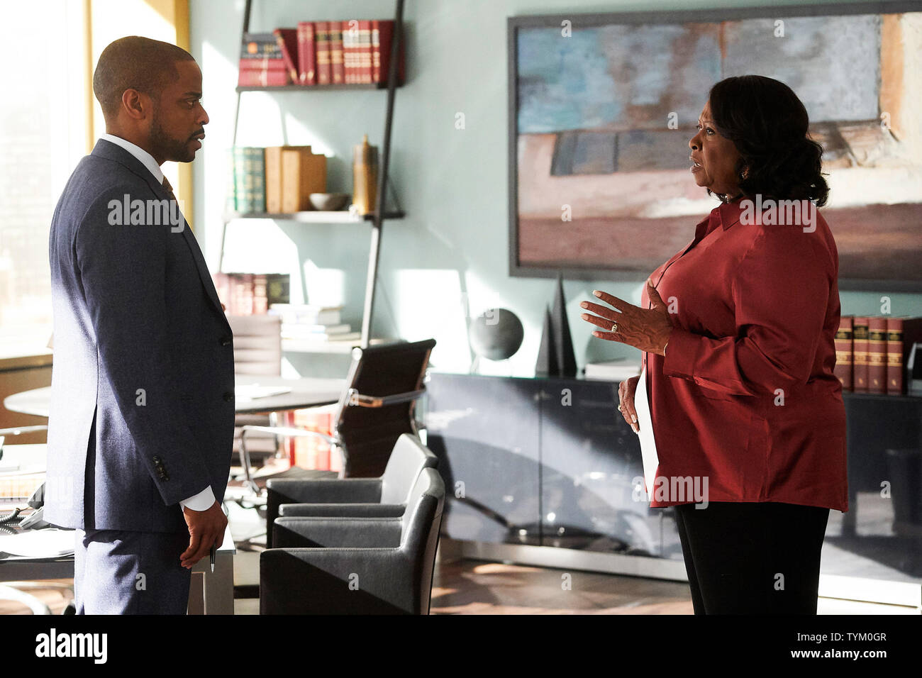 SUITS, from left: Dule Hill, Aloma Wright, 'Peas in a Pod', (Season 8 ...