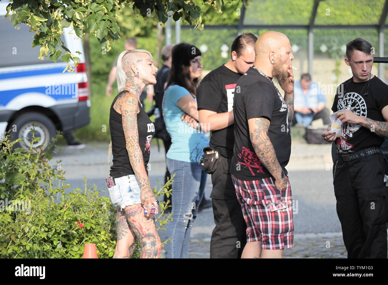 Ostritz Germany Schild und Schwert Festival Thorsten Heise NPD Arische ...