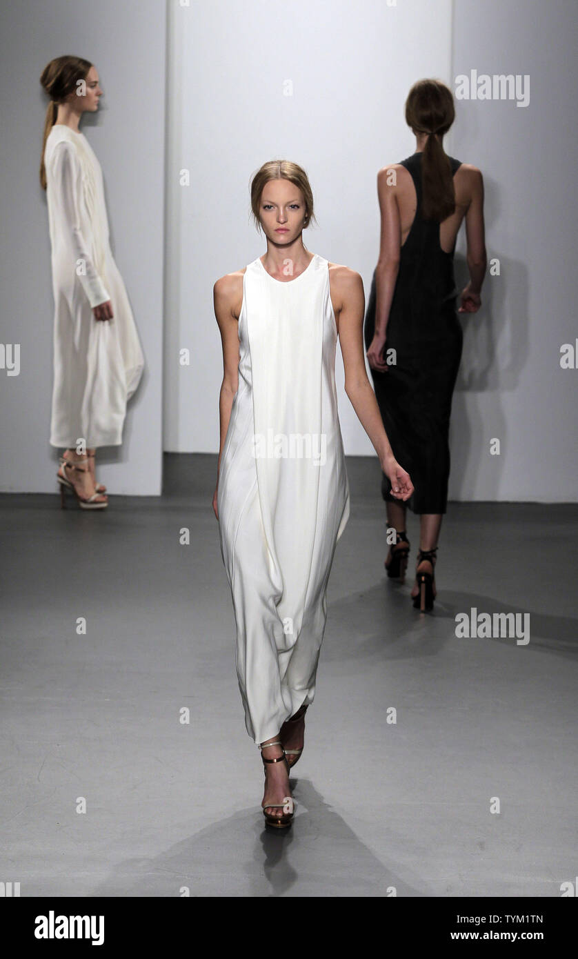 Models walk the runway at the Calvin Klein fashion show at the Spring ...