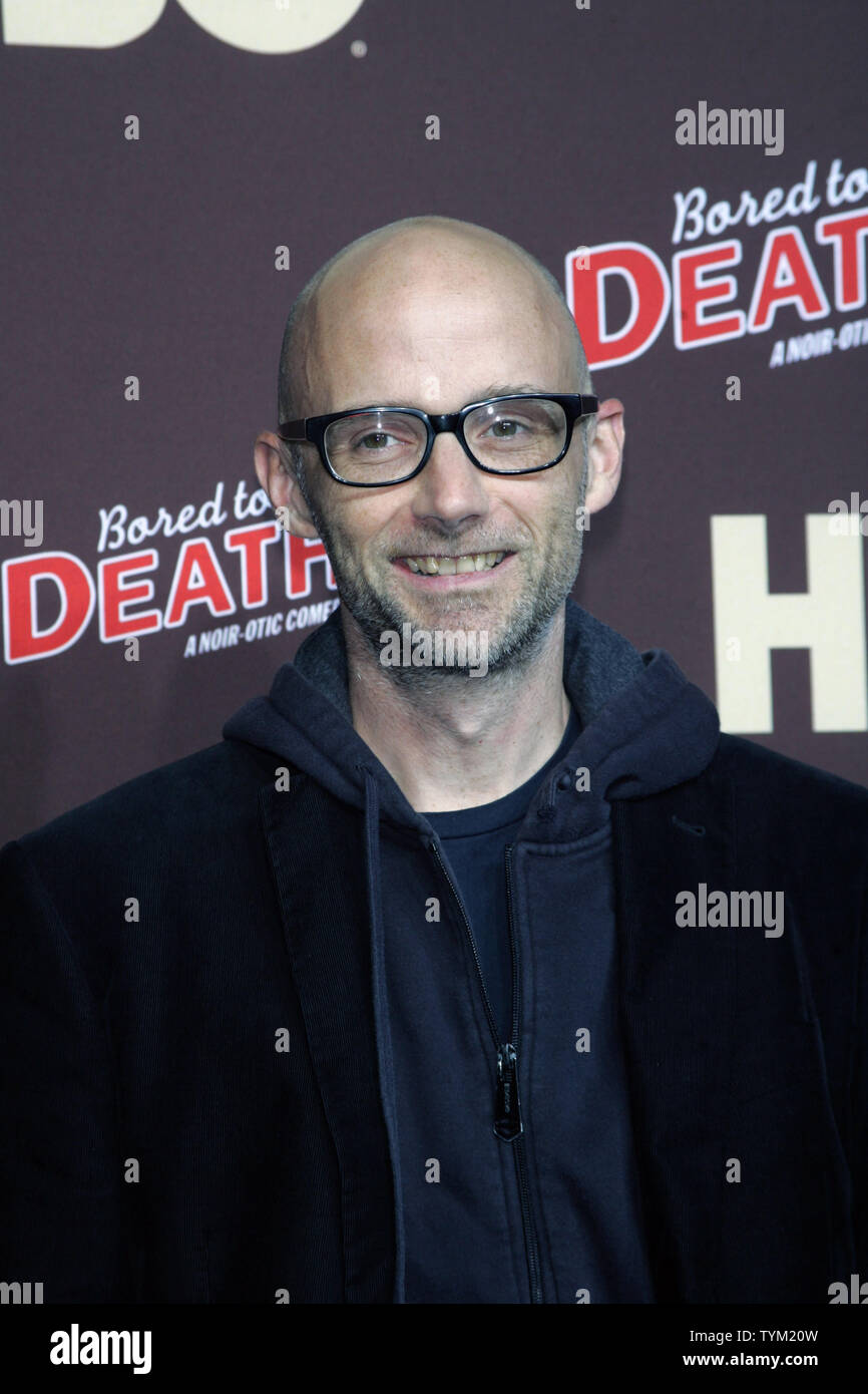 Moby arrives for the premiere of "Bored to Death" at the NYU Skirball ...