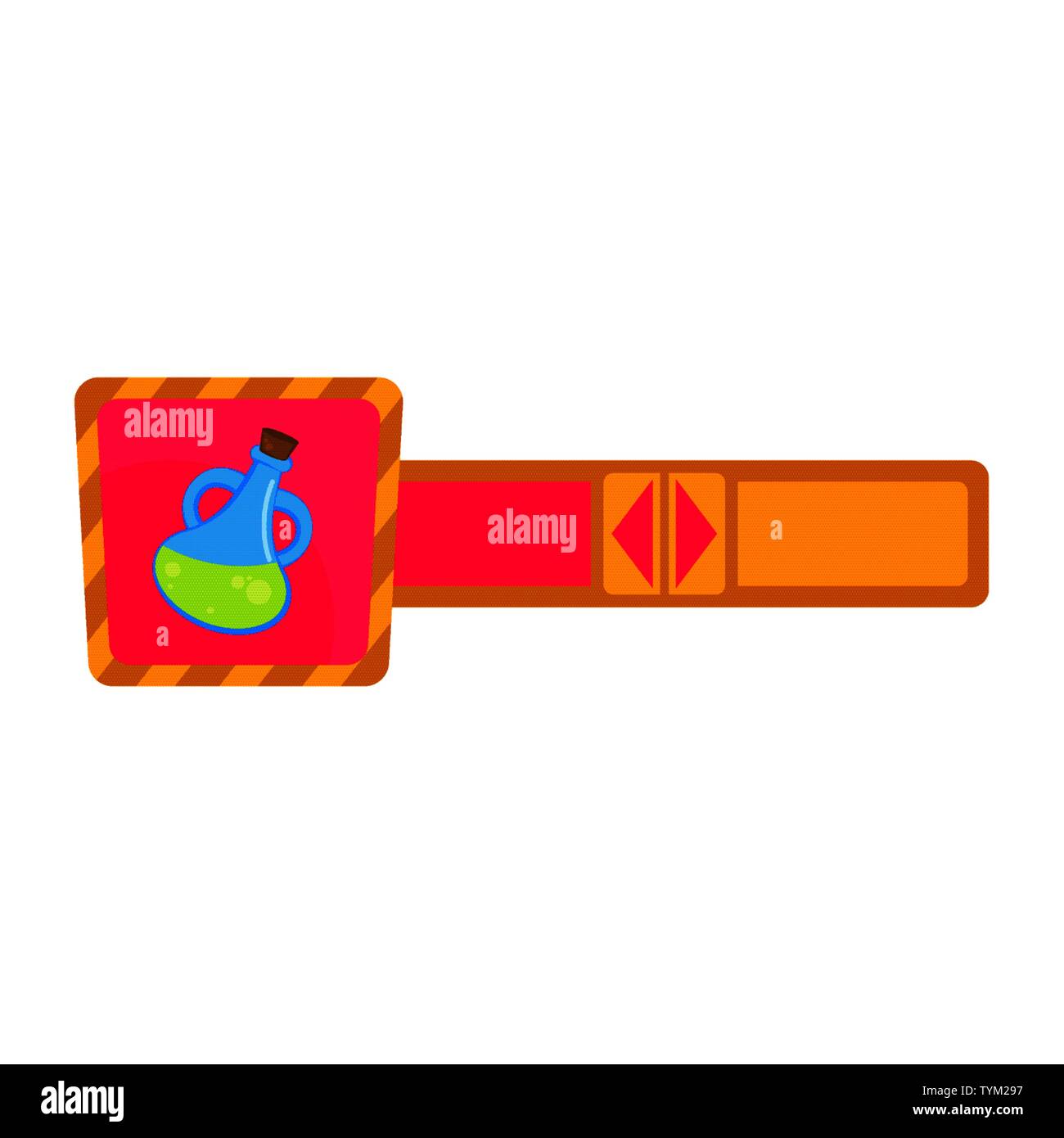Video game progress bar with a poison vial - Vector Stock Vector Image ...