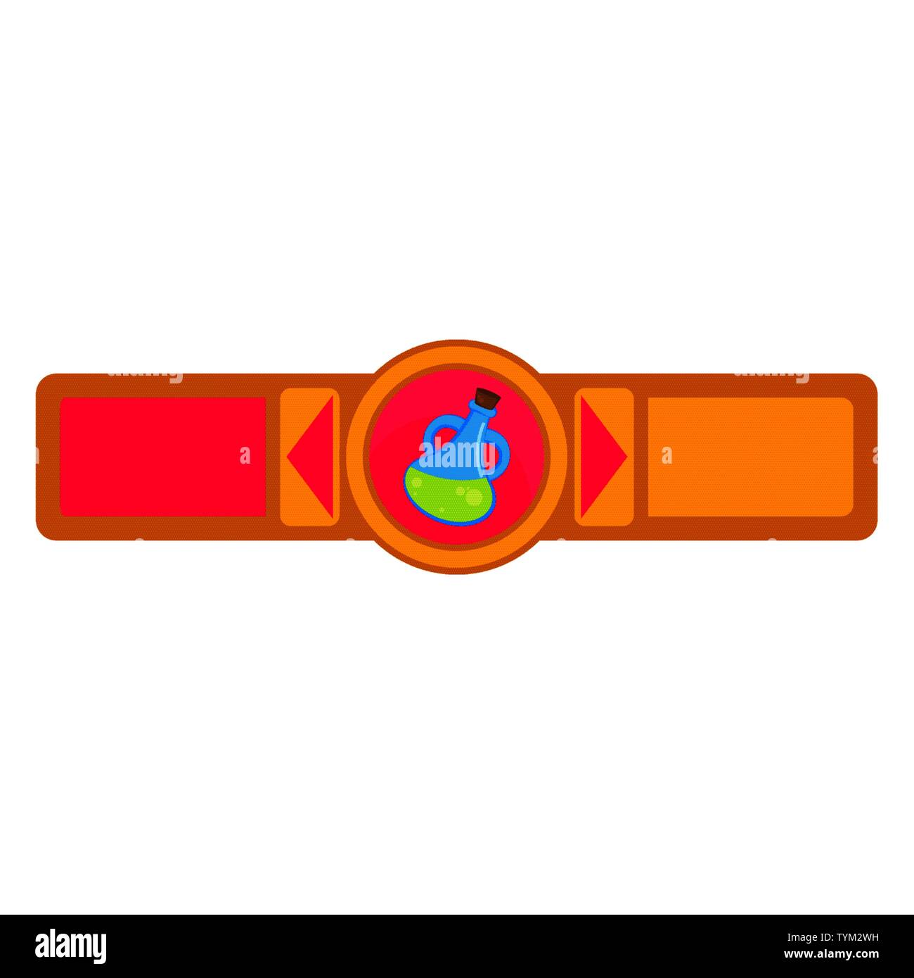 Video game progress bar with a poison vial - Vector Stock Vector Image ...