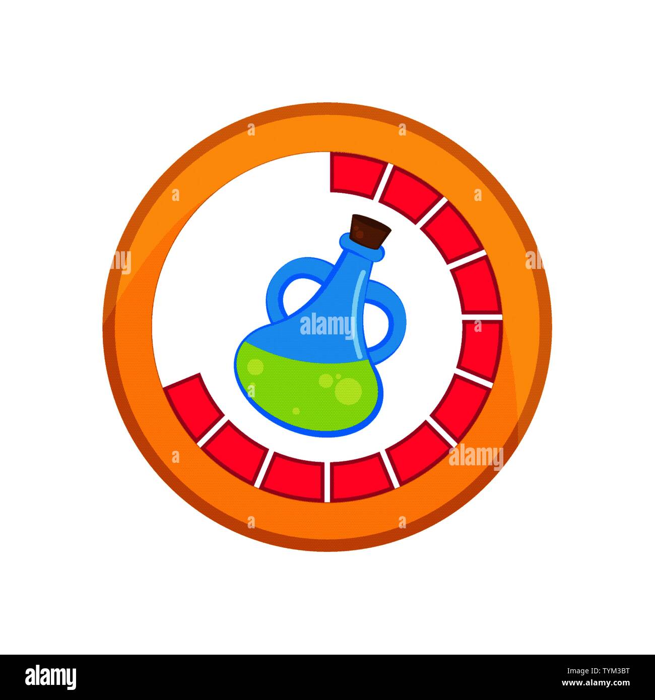 Video game progress bar with a poison vial - Vector Stock Vector Image ...