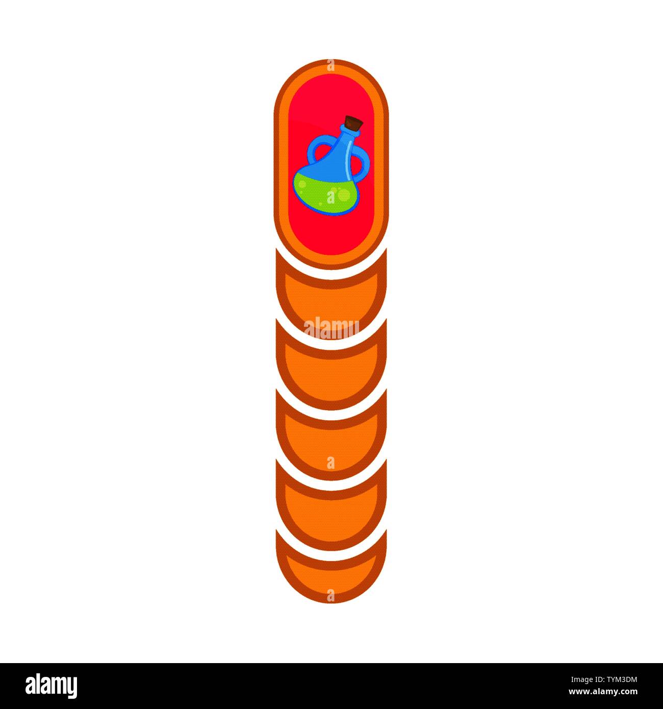Video game progress bar with a poison vial - Vector Stock Vector Image ...