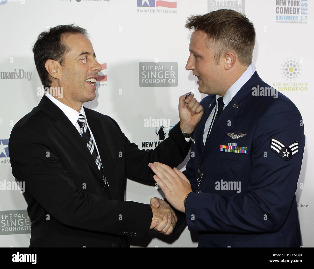 Jerry Seinfeld arrives at the New York Comedy Festival and The Bob ...