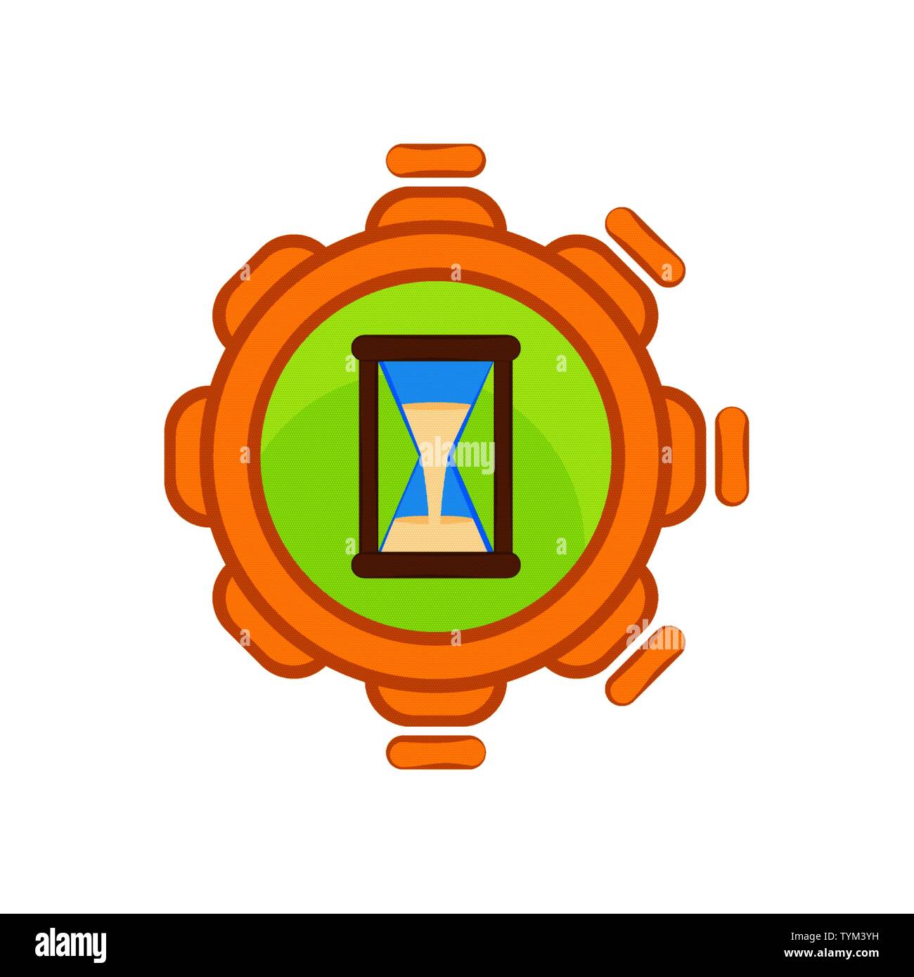 Video game time progress bar with a hourglass - Vector Stock Vector Image & Art - Alamy