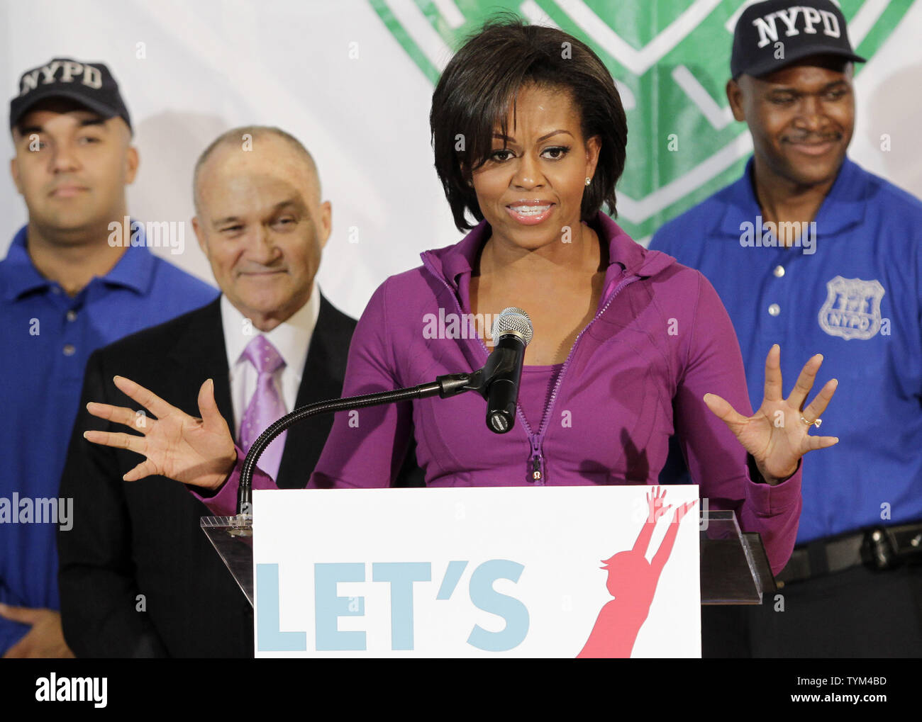 New York City Police Commissioner Ray Kelly watches First Lady Michelle ...