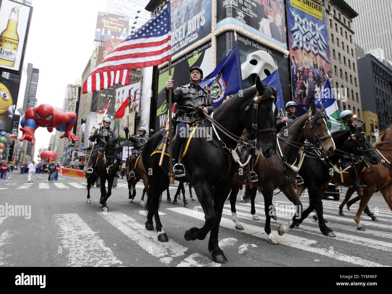 The Spider-Man balloon floats down the parade route at the Macy's 84th ...