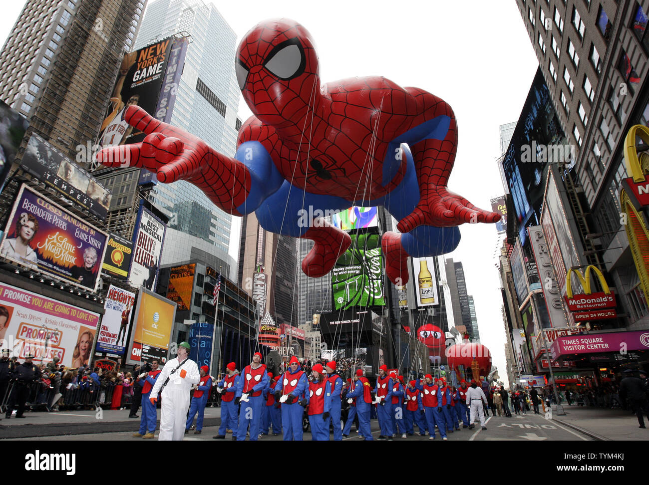 The Spider-Man balloon floats down the parade route at the Macy's 84th ...