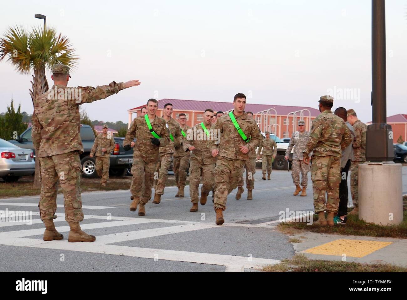 3rd Infantry Division Soldiers begin a one-mile run during Marne Week’s ...