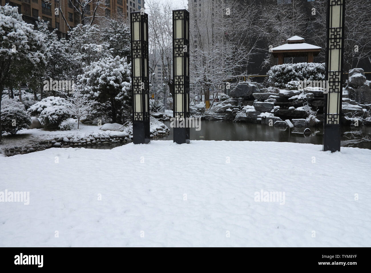 Asian style private garden hi-res stock photography and images - Alamy