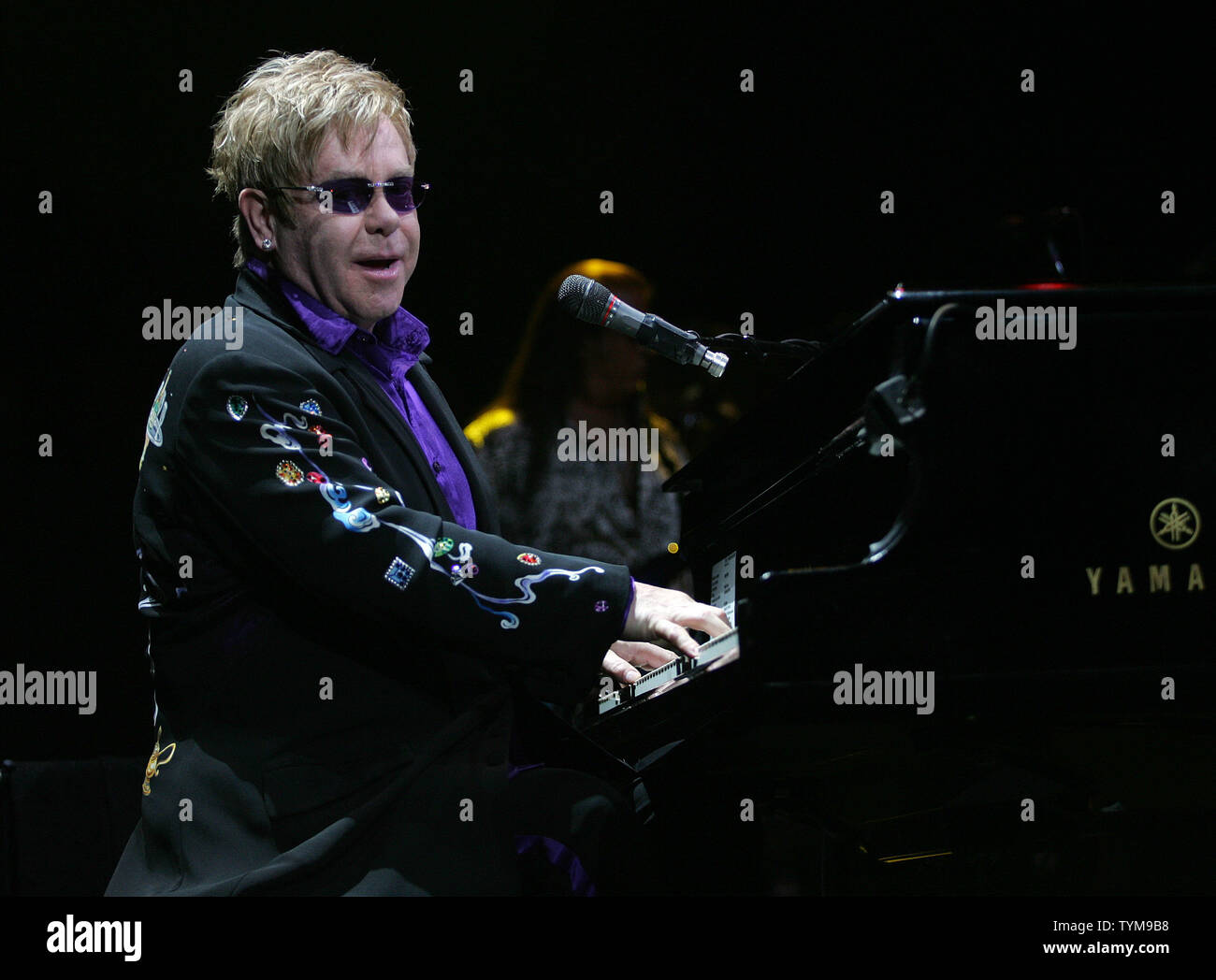 Elton John performs in concert at Madison Square Garden in New York on ...