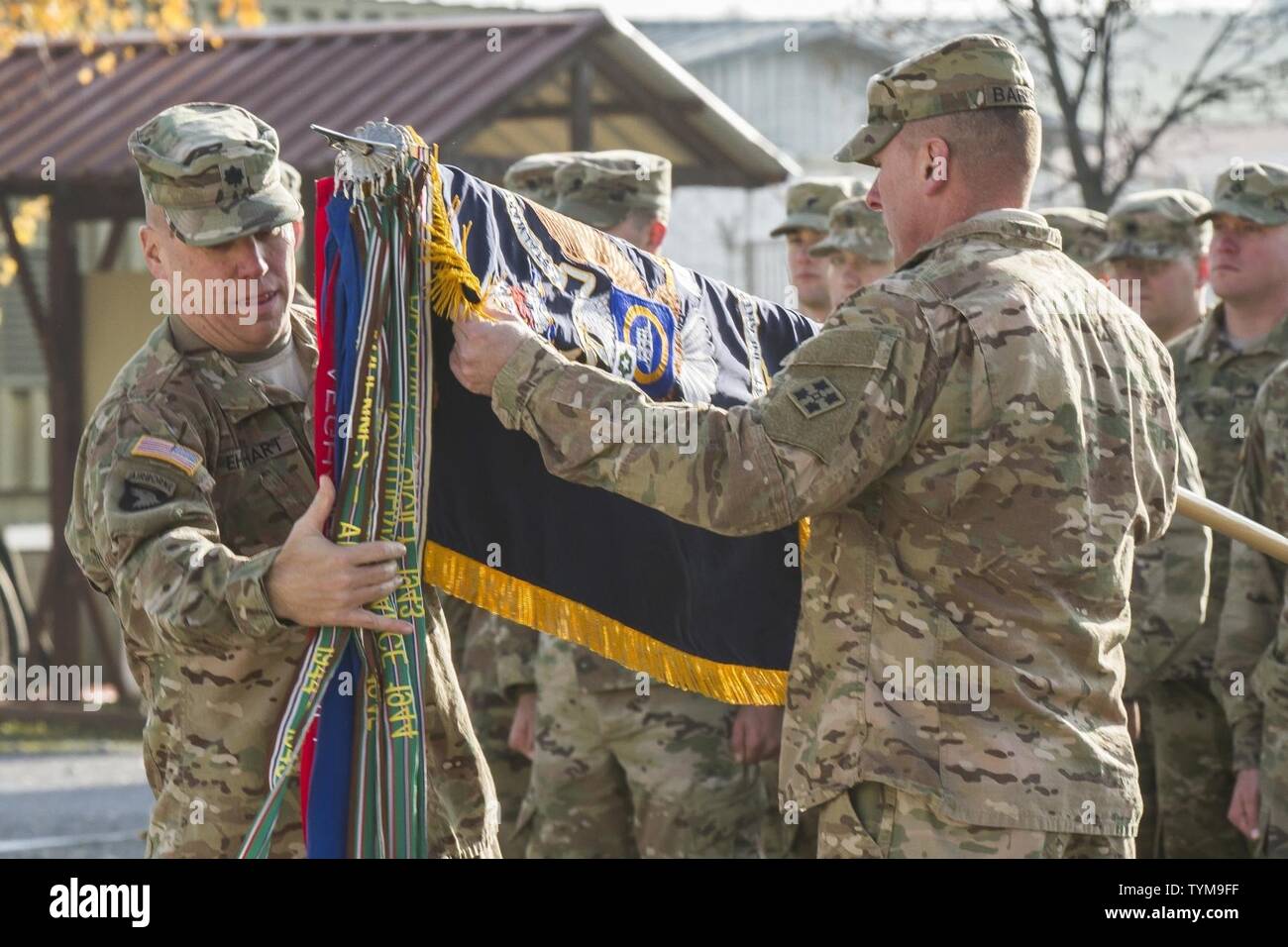 U.S. Army Lt. Col. Thomas Ehrhart, commander of the 1st Battalion, 41st ...