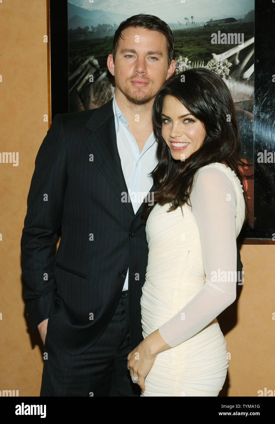 Channing Tatum and his wife Jenna Dewan arrive for the premiere of the ...