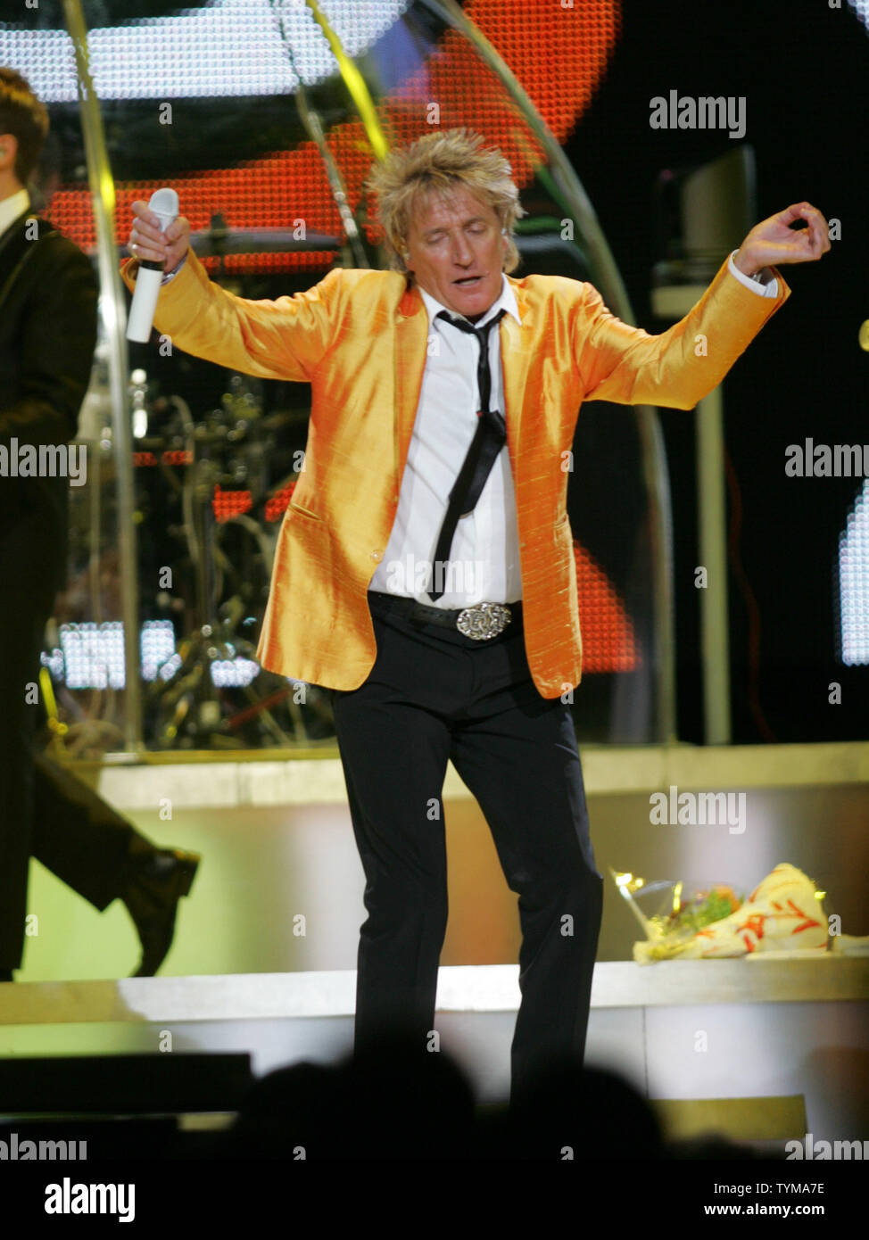 Rod Stewart performs in concert at Madison Square Garden iin New York ...