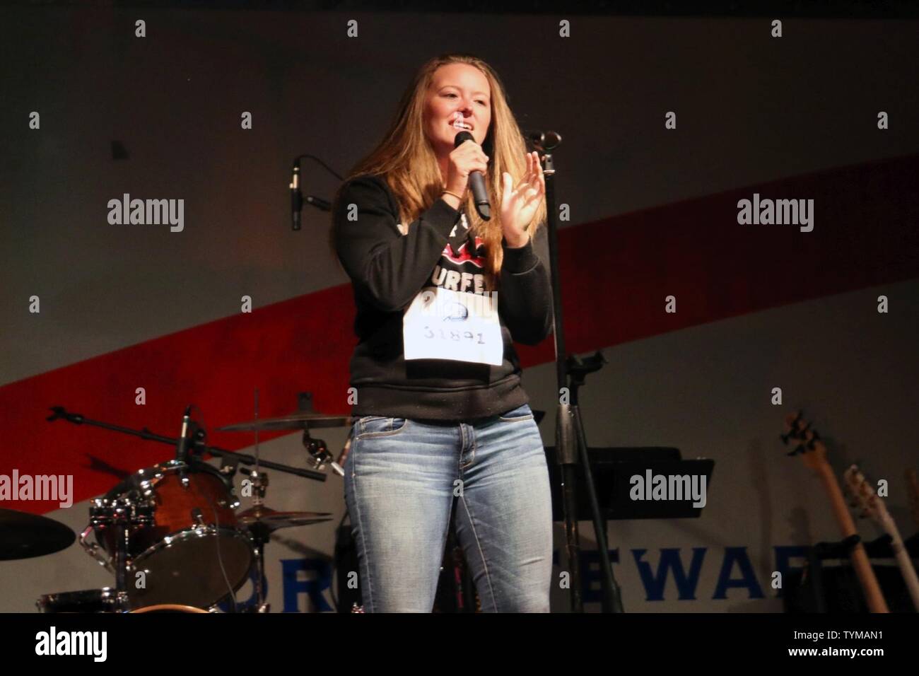 A 3rd Infantry Division Soldier performs in Marne Week’s Marne Idol ...