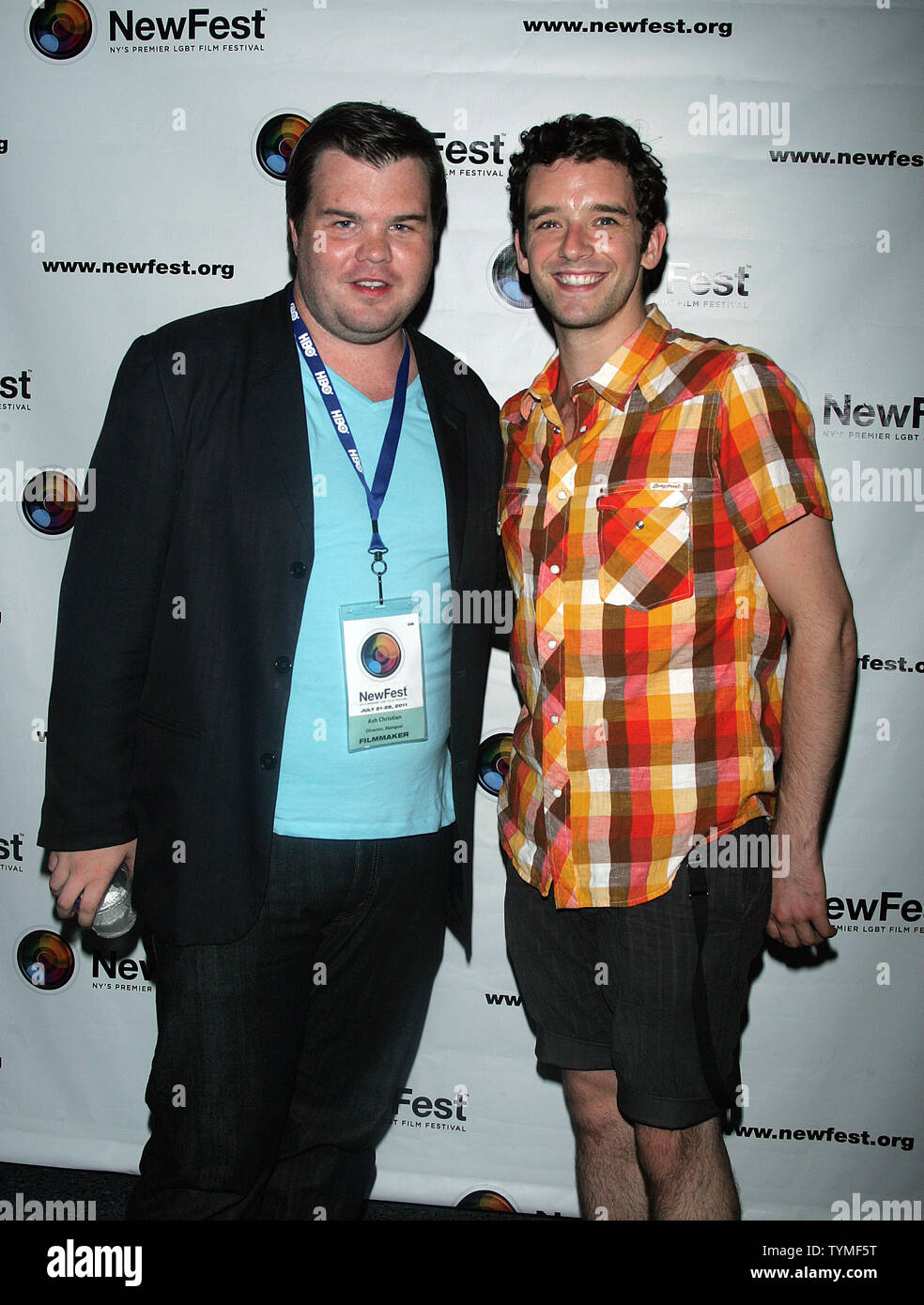 Director Ash Christian and Michael Urie arrive for the "Mangus ...