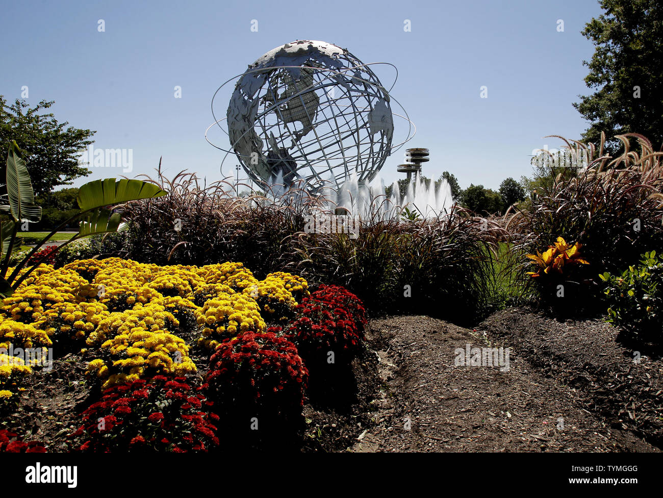 The Unisphere stands outside the grounds of the Billie Jean King ...