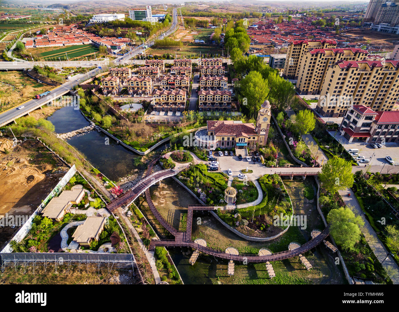 Aerial shooting of the city, a bird's-eye view of the city Stock Photo ...