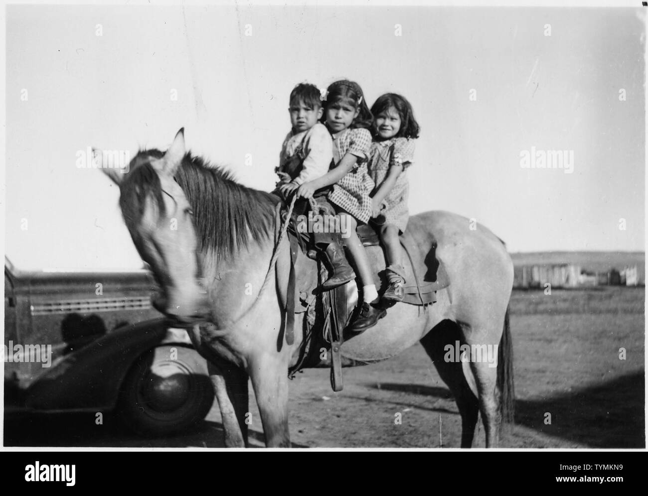 Children on a horse hi-res stock photography and images - Alamy