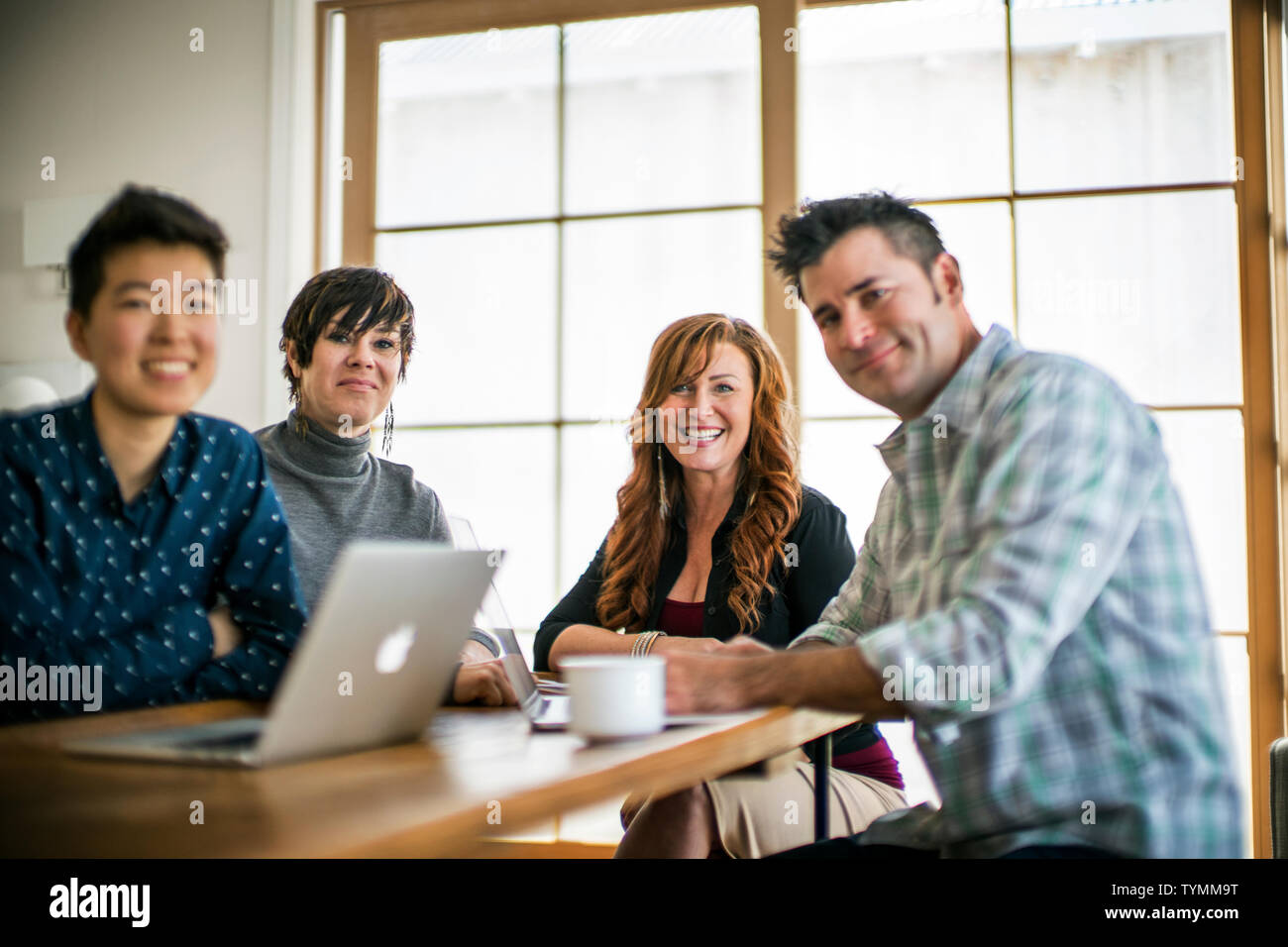Colleagues at business meeting Stock Photo - Alamy