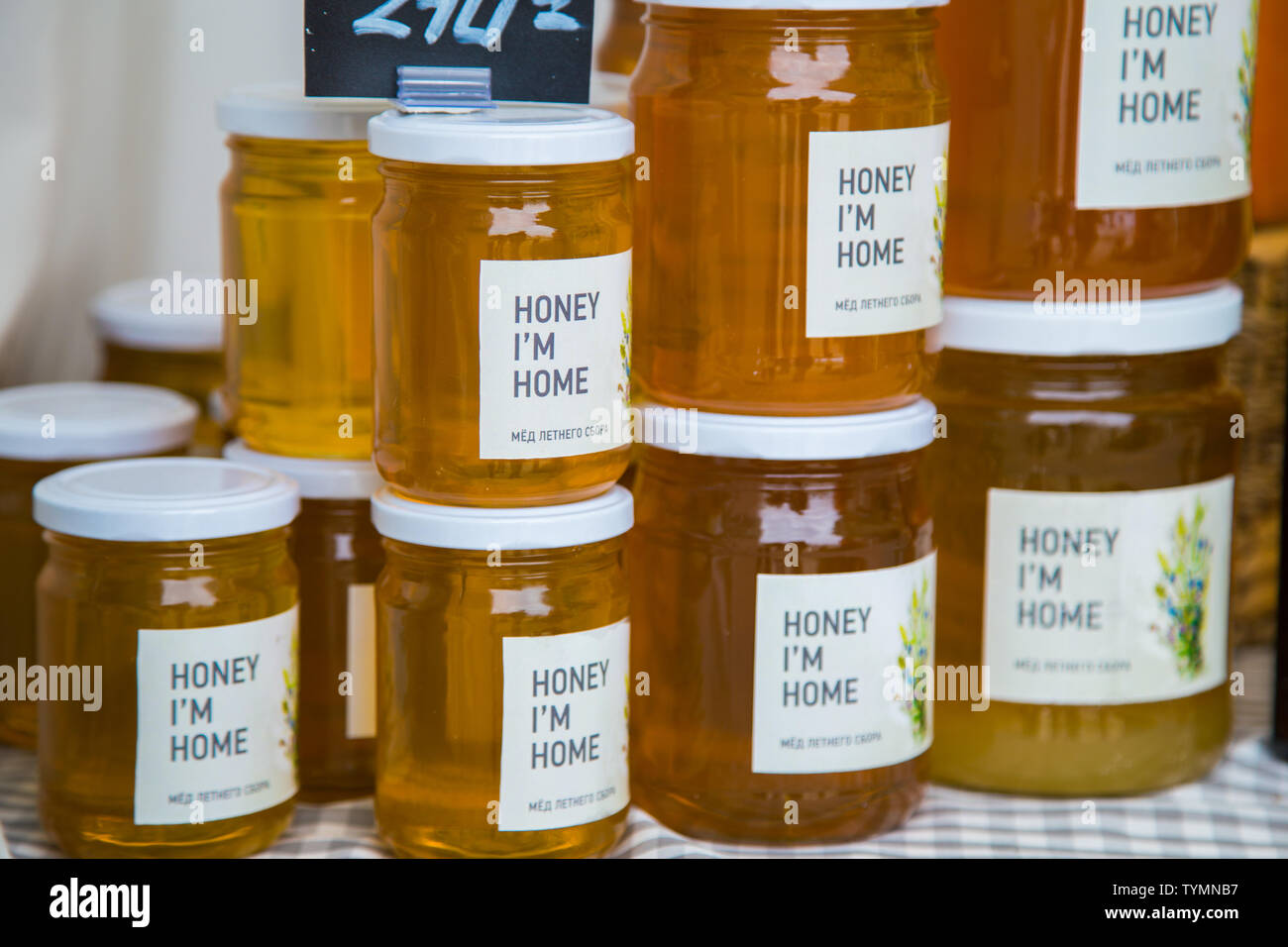 Pure Natural Honey Label High Resolution Stock Photography and Images ...