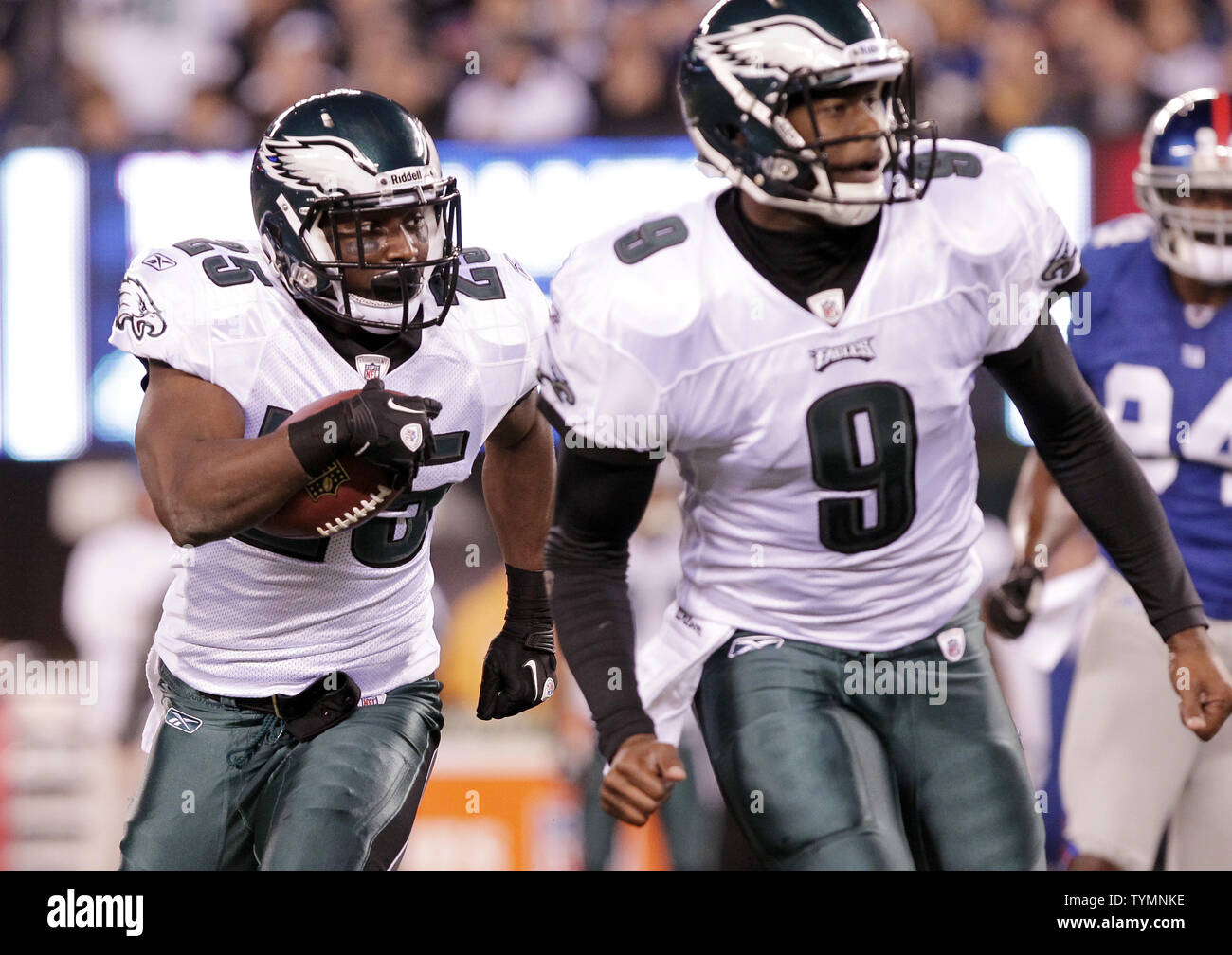 Philadelphia Eagles Vince Young looks to make a block for running back ...