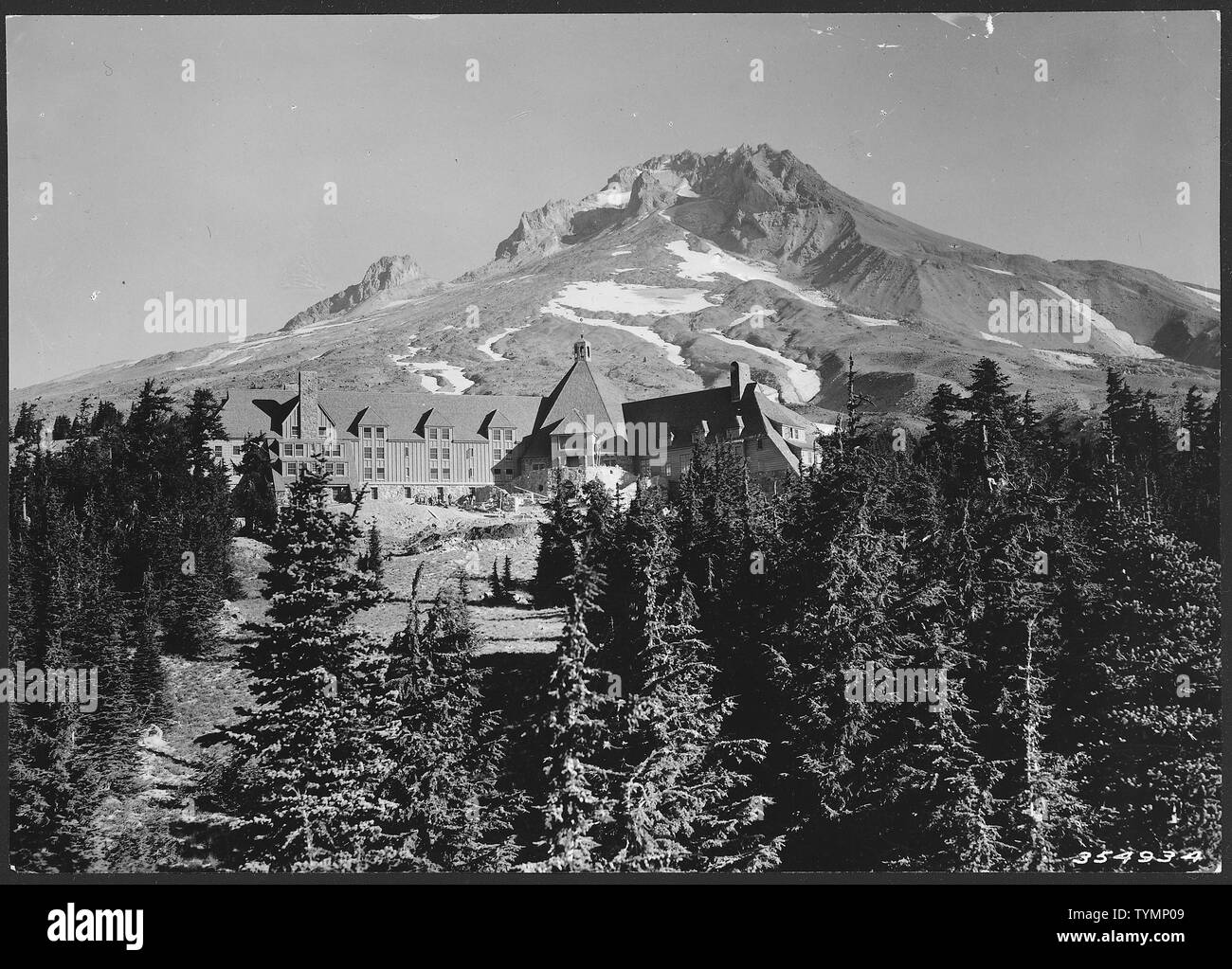 Timberline lodge Black and White Stock Photos & Images - Alamy