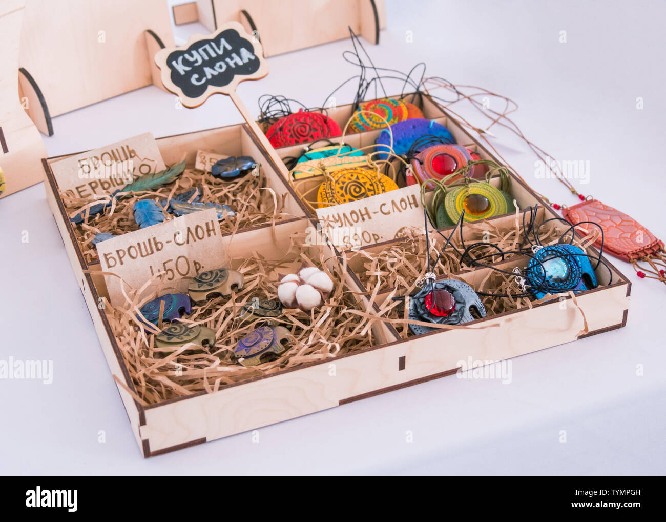 Handmade jewelry and accessories Stock Photo - Alamy