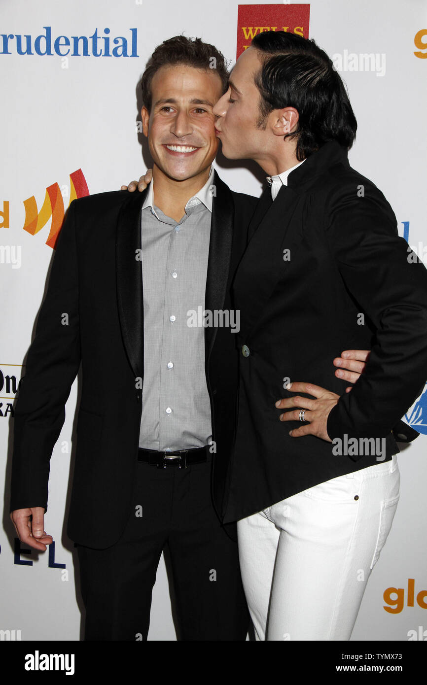 Johnny Weir arrives for the 23rd Annual Glaad Media Awards at the ...