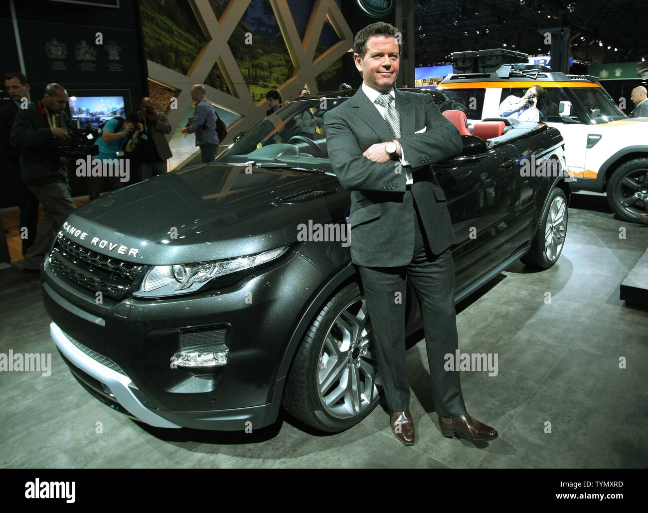 Gerry McGovern, design director at Land Rover, poses with the newly ...