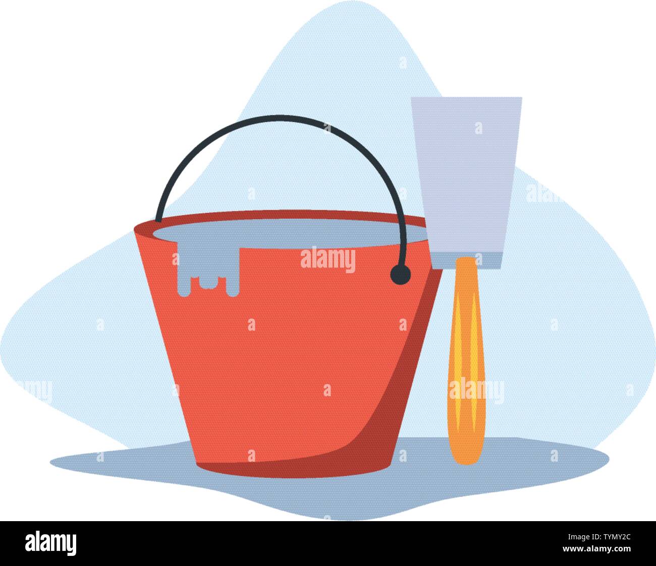 Bucket design, under construction work repair progress reconstruction ...