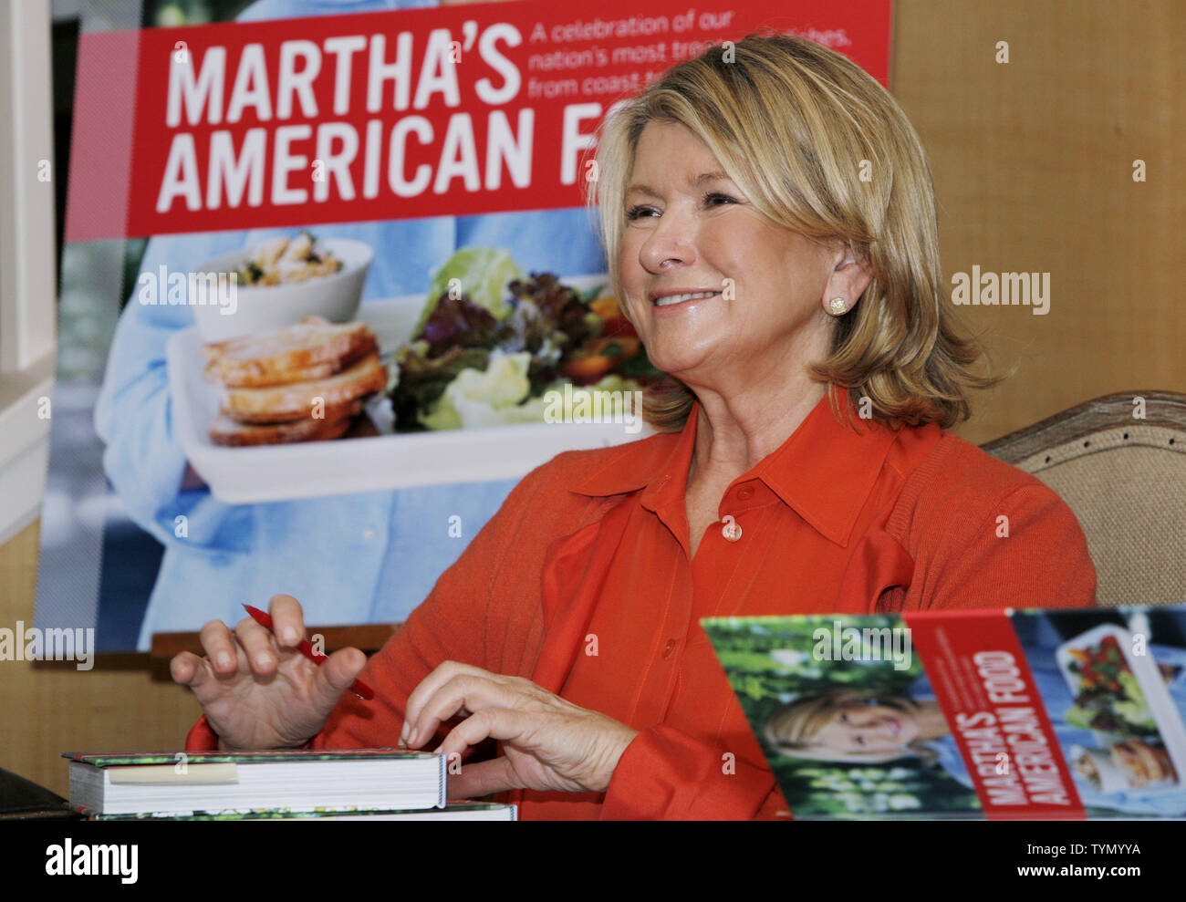 Martha Stewart signs her new cook book "Martha's American Food" at the ...