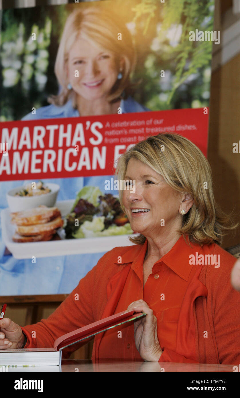 Martha Stewart signs her new cook book "Martha's American Food" at the ...