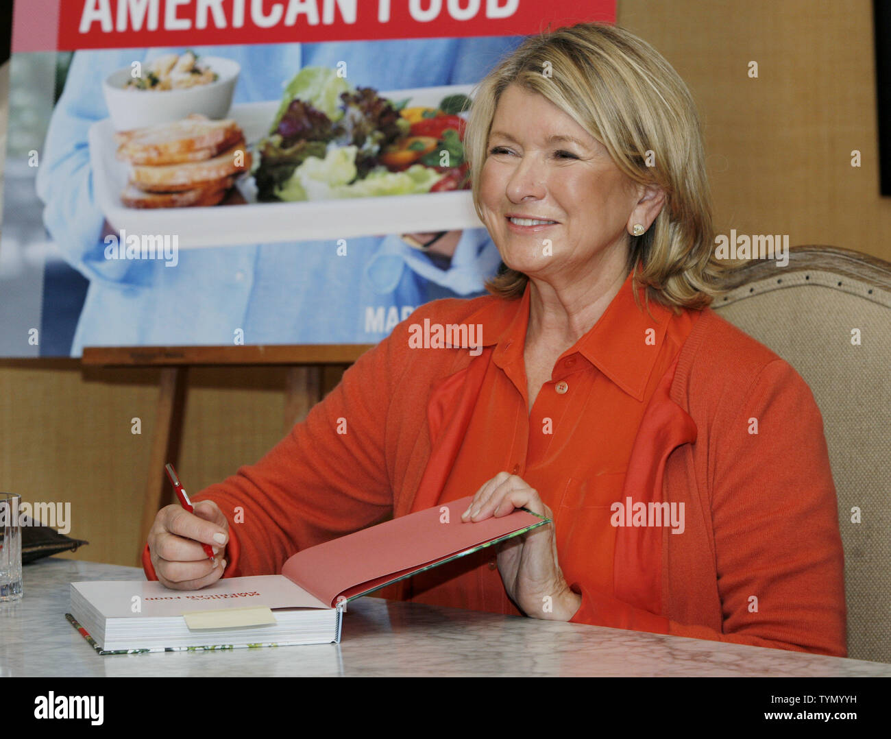 Martha Stewart signs her new cook book "Martha's American Food" at the ...