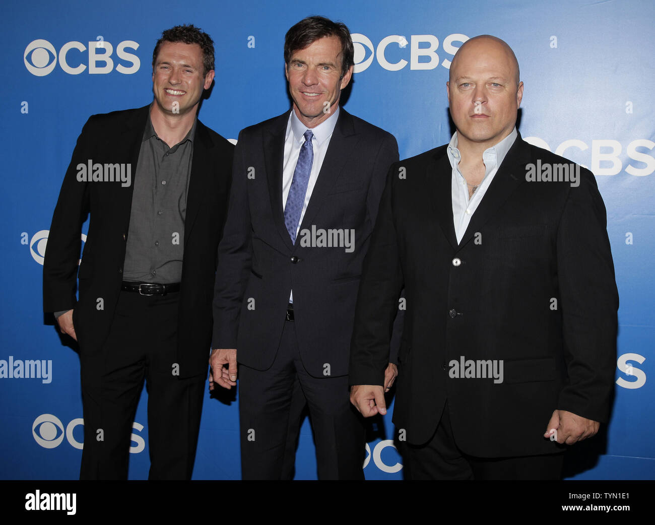 Jason O'Mara, Dennis Quaid and Michael Chiklis arrive at the CBS ...