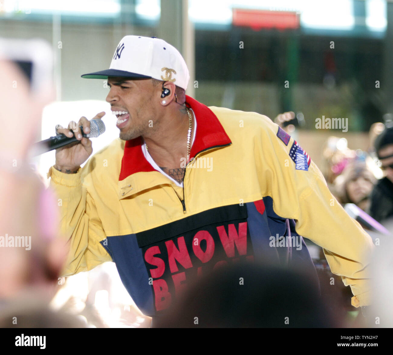 Chris Brown performs in concert on the Today Show Summer Concert Series ...