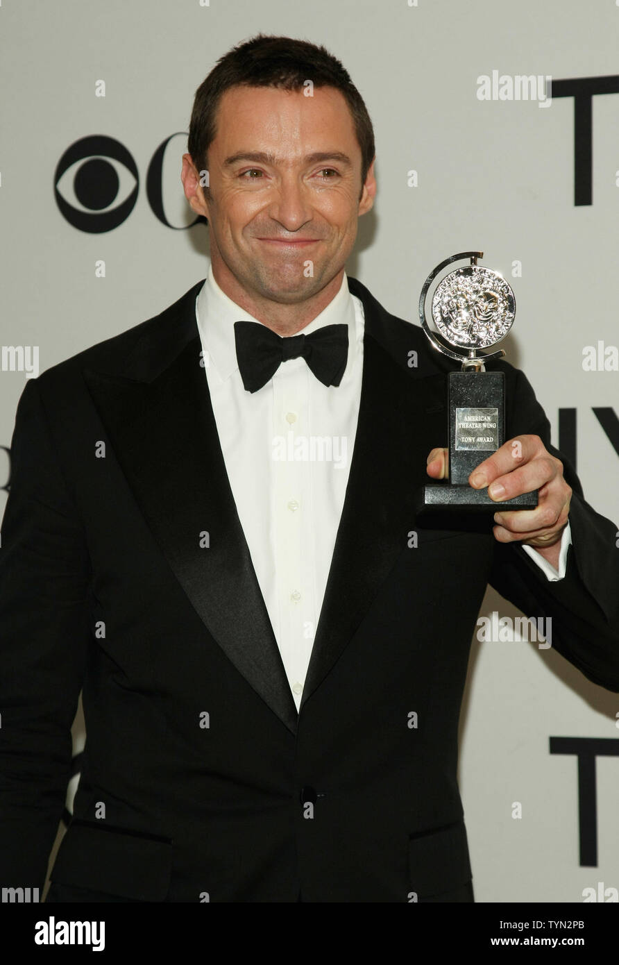 Hugh Jackman poses for photographers after winning the Special Tony ...
