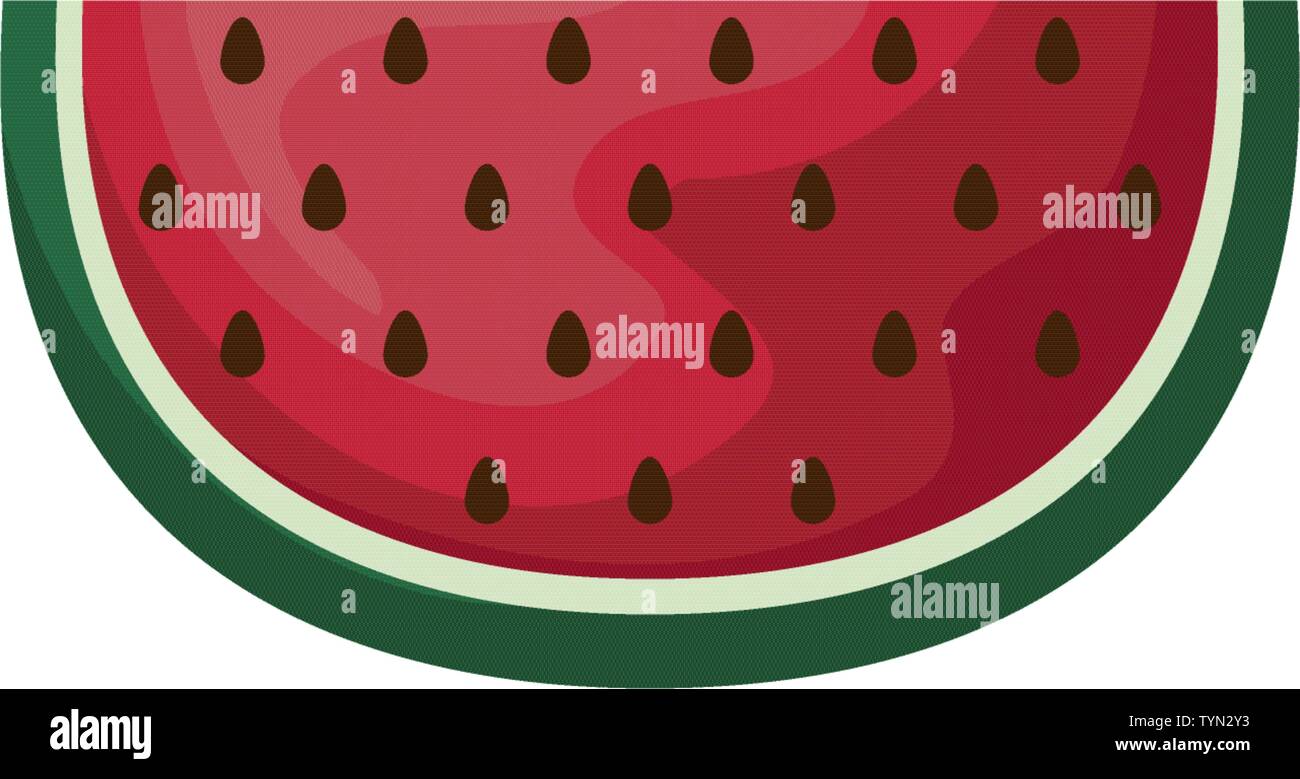 fresh slice of watermelon fruit vector illustration design Stock Vector ...