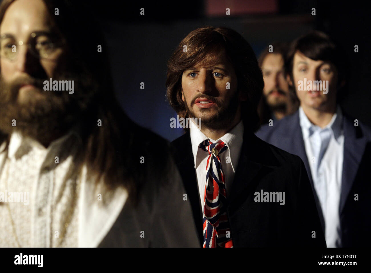 Wax figures John Lennon, Ringo Star, Paul McCartney and George Harrison ...