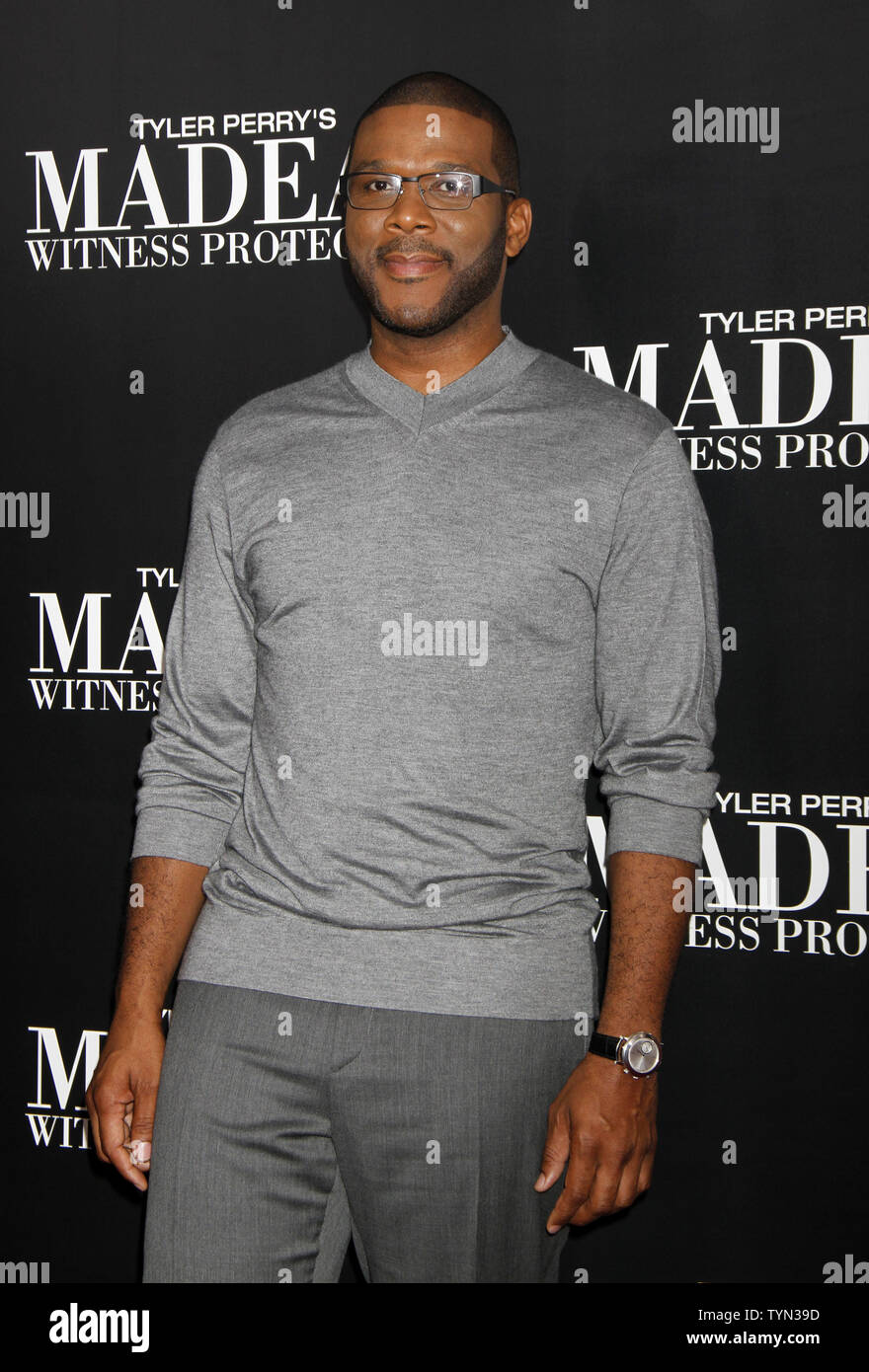 Tyler Perry arrives for "Tyler Perry's Madea's Witness Protection ...