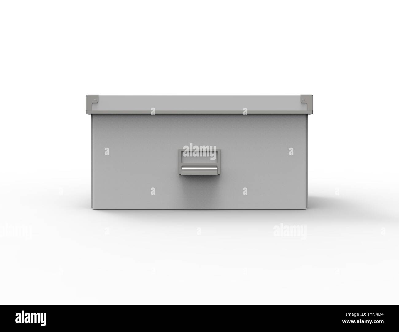 3d rendering of a simple storage box isolated in white background Stock ...