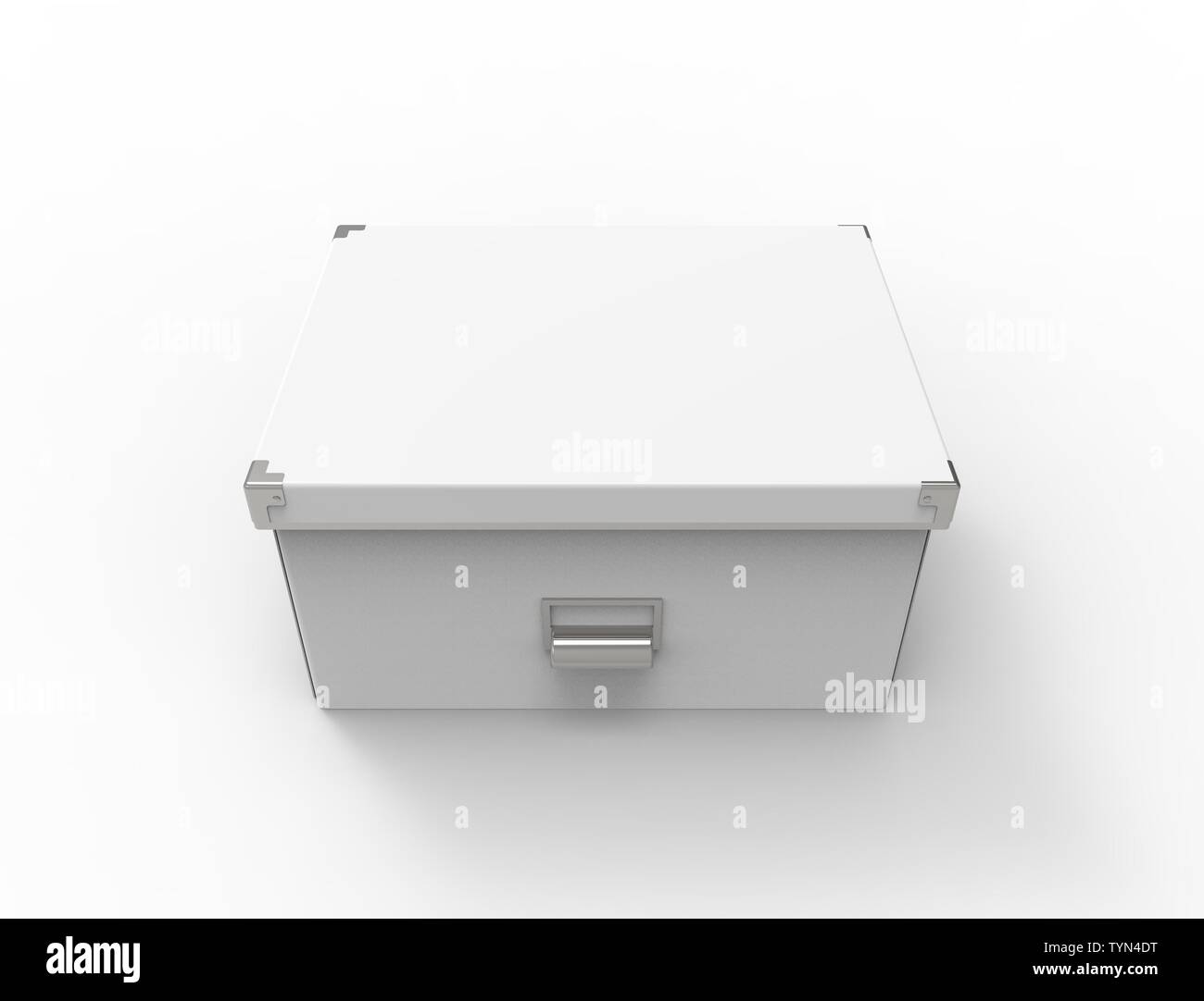 3d rendering of a simple storage box isolated in white background Stock ...