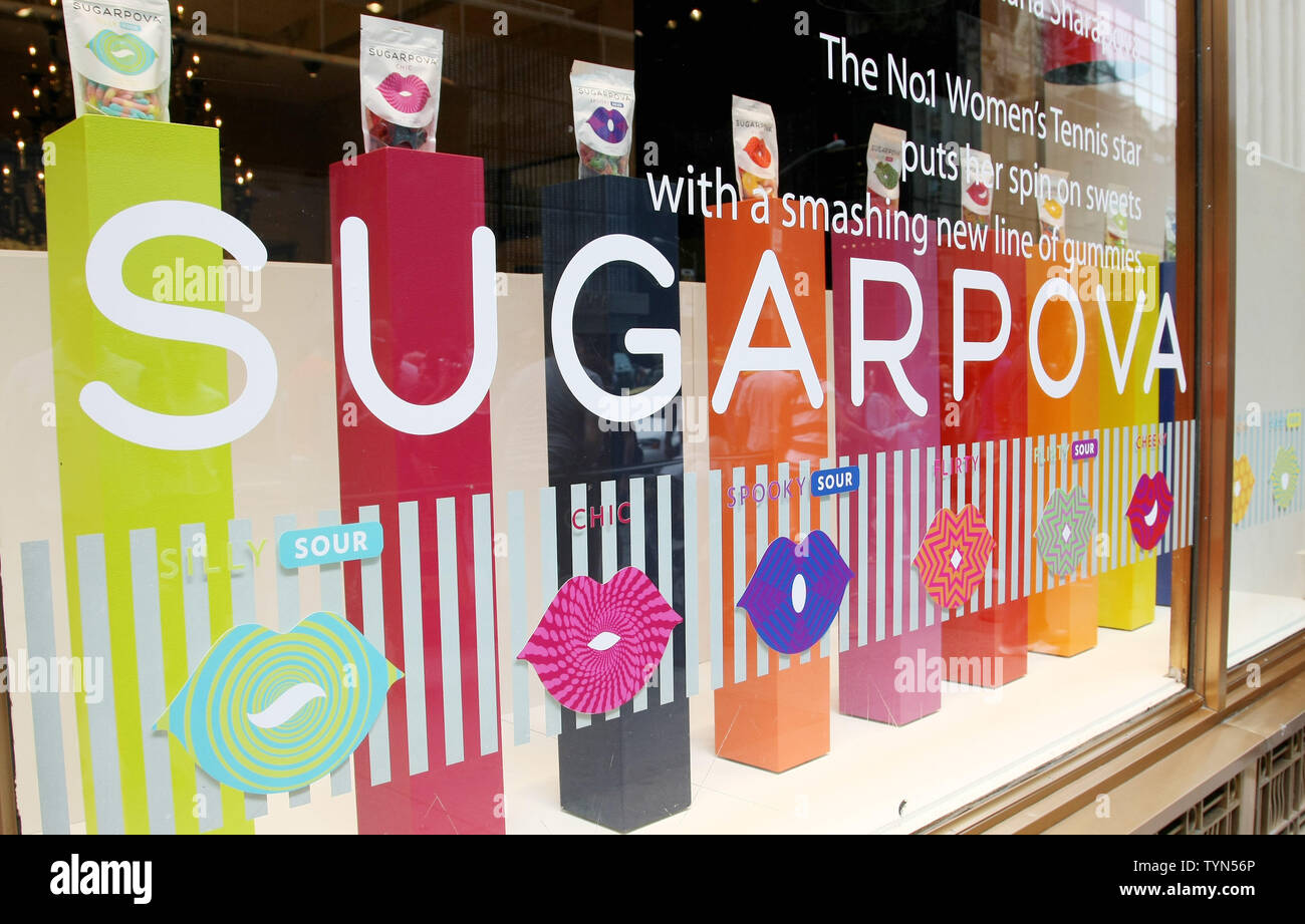 The display window of the Henri Bendel store promotes tennis star Maria ...