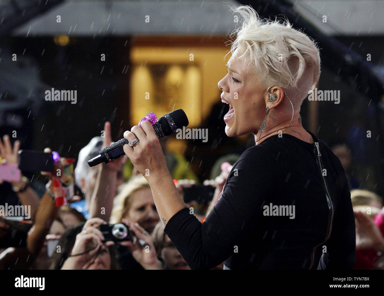 Pink performs on the NBC Today Show at Rockefeller Center in New York ...