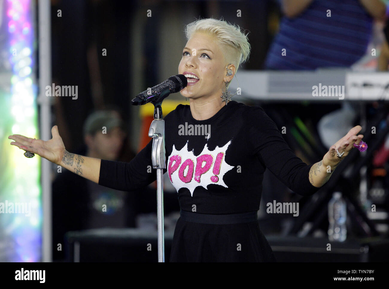 Pink performs on the NBC Today Show at Rockefeller Center in New York ...