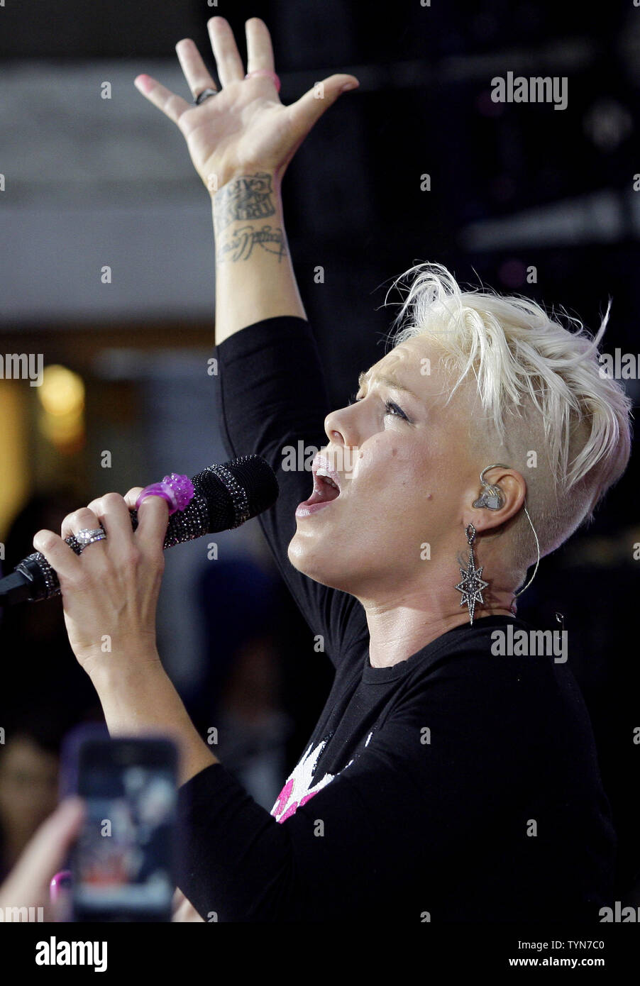 Pink performs on the NBC Today Show at Rockefeller Center in New York ...