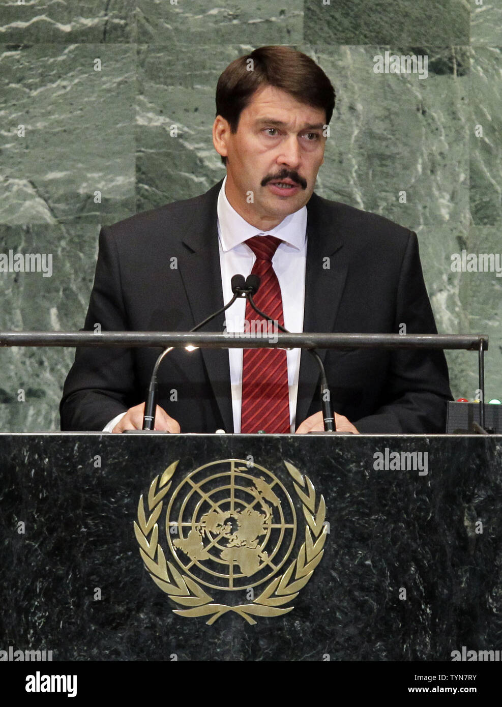 His Excellency Janos Ader, President of Hungary addresses the United ...