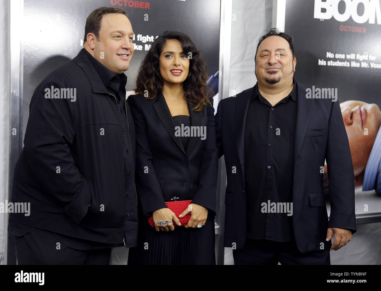 Kevin James, Salma Hayek and Frank Coraci arrive on the carpet at the ...