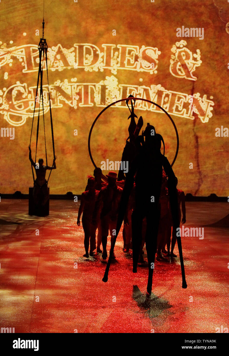 Circus acts take place on the runway a the start of the Victoria's ...